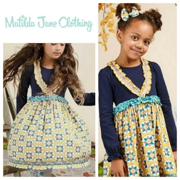 Matilda Jane | Dresses | Matilda Jane Country Damsel Yellow And Navy ...